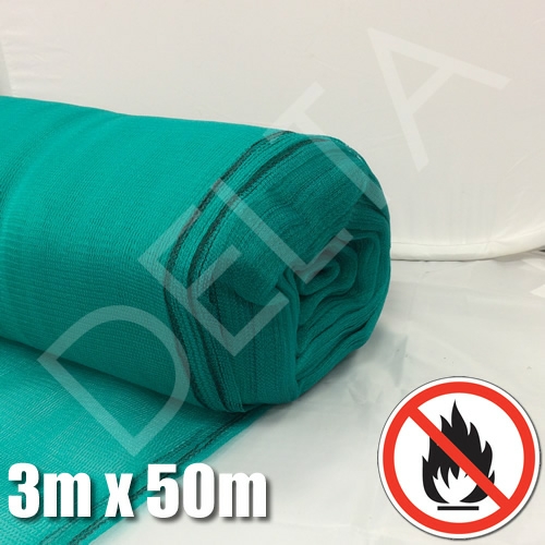 Debris Netting - Fire Retardant - 3m x 50m - Green