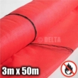Red Fire Retardant Debris Netting 3m x 50m - 80 GSM