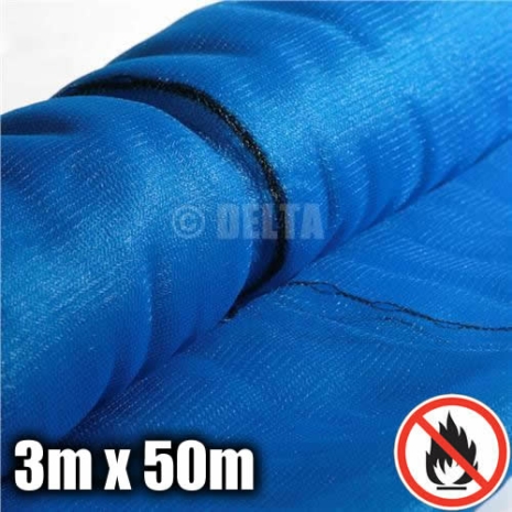 Blue Fire Retardant Debris Netting 3m x 50m - 80GSM