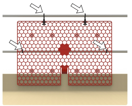 PLASTIC BRICKGUARD (HEXGUARD) - 200 pack - Red