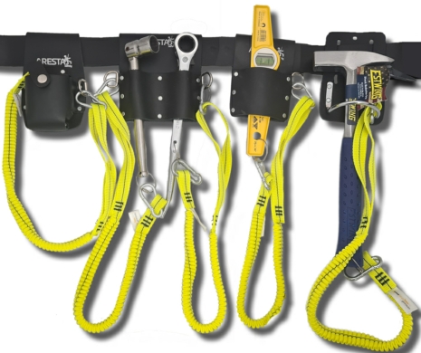 Black Leather Tool Belt Kit + Tools & Hammer & Lanyards