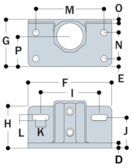 Aluminium Railing Base Flange with Toeboard Adapter (48.3mm) - Kee Lit