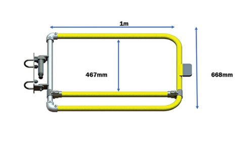 Single Width Self Closing Safety Gate (Galvanised)